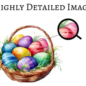 Watercolor Easter Basket Clipart, Easter Day Png, Eggs Basket Png ...