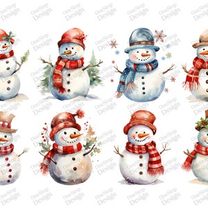 Watercolor Snowman Png, Winter Clipart, Cute Snowman Png, Holiday ...
