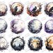 Watercolor Halloween Moon Clipart, Full Moon Png, Spooky Halloween ...