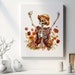 Watercolor Fall Skeleton Clipart, Dancing Skeleton Png, Floral Skeleton ...