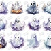 Watercolor Cute Ghost Clipart, Halloween Clipart, Halloween Ghost Png ...