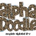 Leopard Print Doodle Alphabet Png Doodle Letters Png Doodle - Etsy