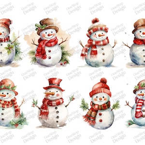 Watercolor Snowman Png, Winter Clipart, Cute Snowman Png, Holiday ...