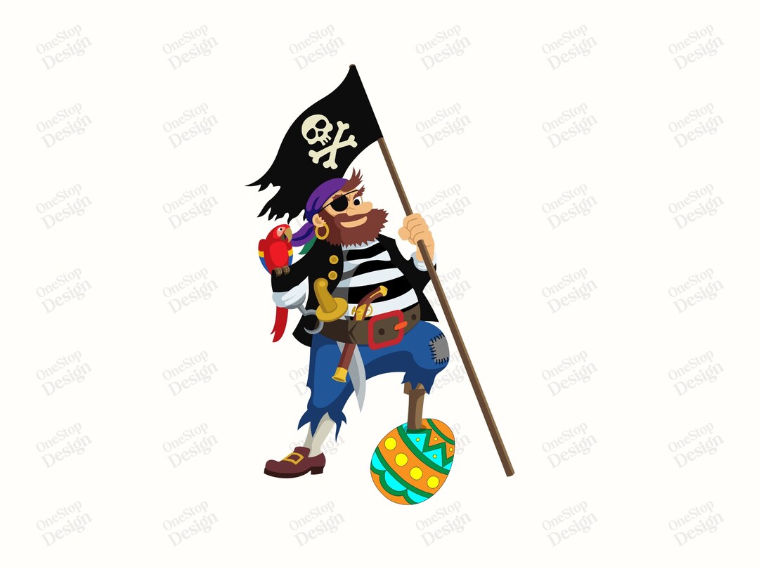 Pirate Easter Clipart, Easter Png Design, Instant Download, Commercial ...