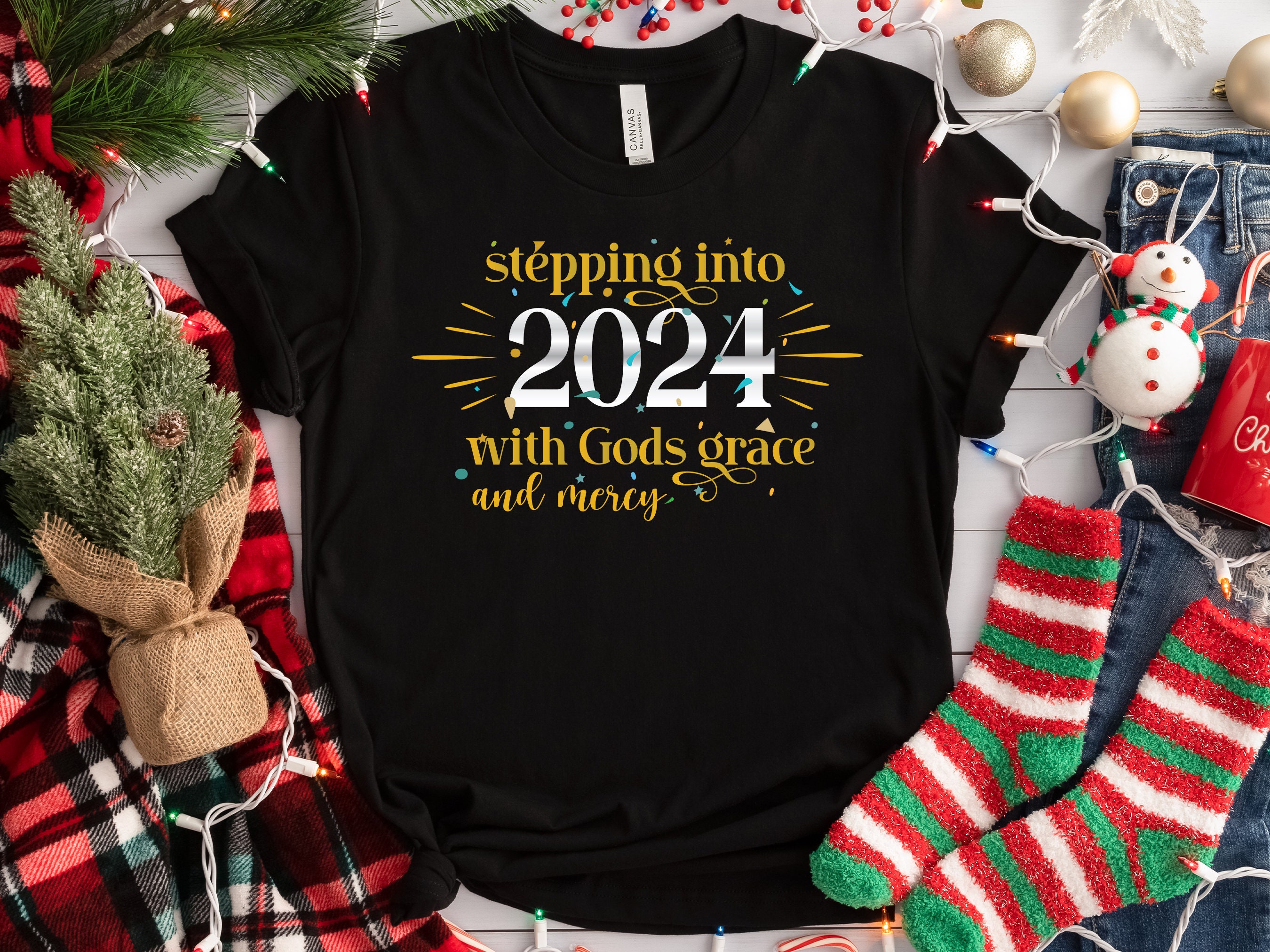 Stepping Into 2024 With Gods Grace and Mercy, New Year Quotes Svg, New ...