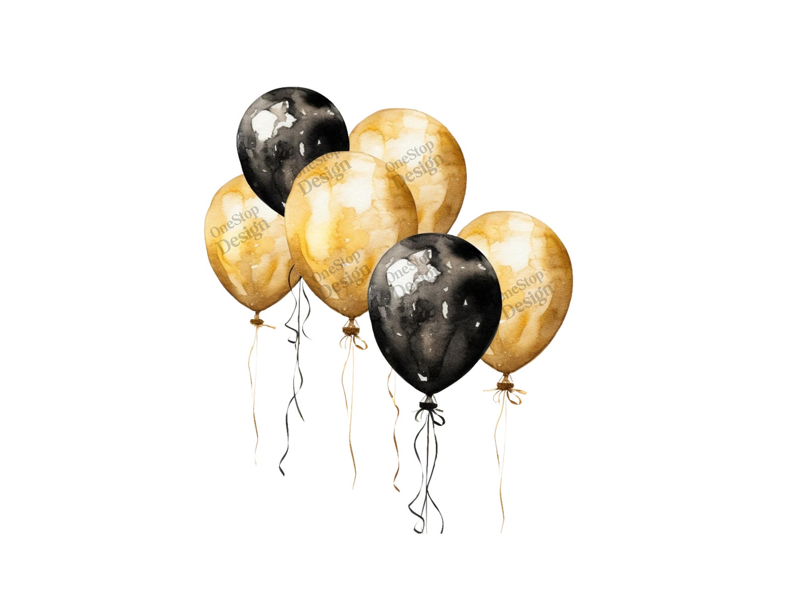 Watercolor New Year Clipart, Celebration Clipart, Happy New Year Png ...