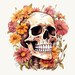 Watercolor Fall Skull Clipart, Trendy Fall Png, Fall Sublimation ...