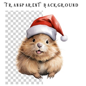 Watercolor Christmas Animals Clipart, Xmas Animals Png, Animal ...