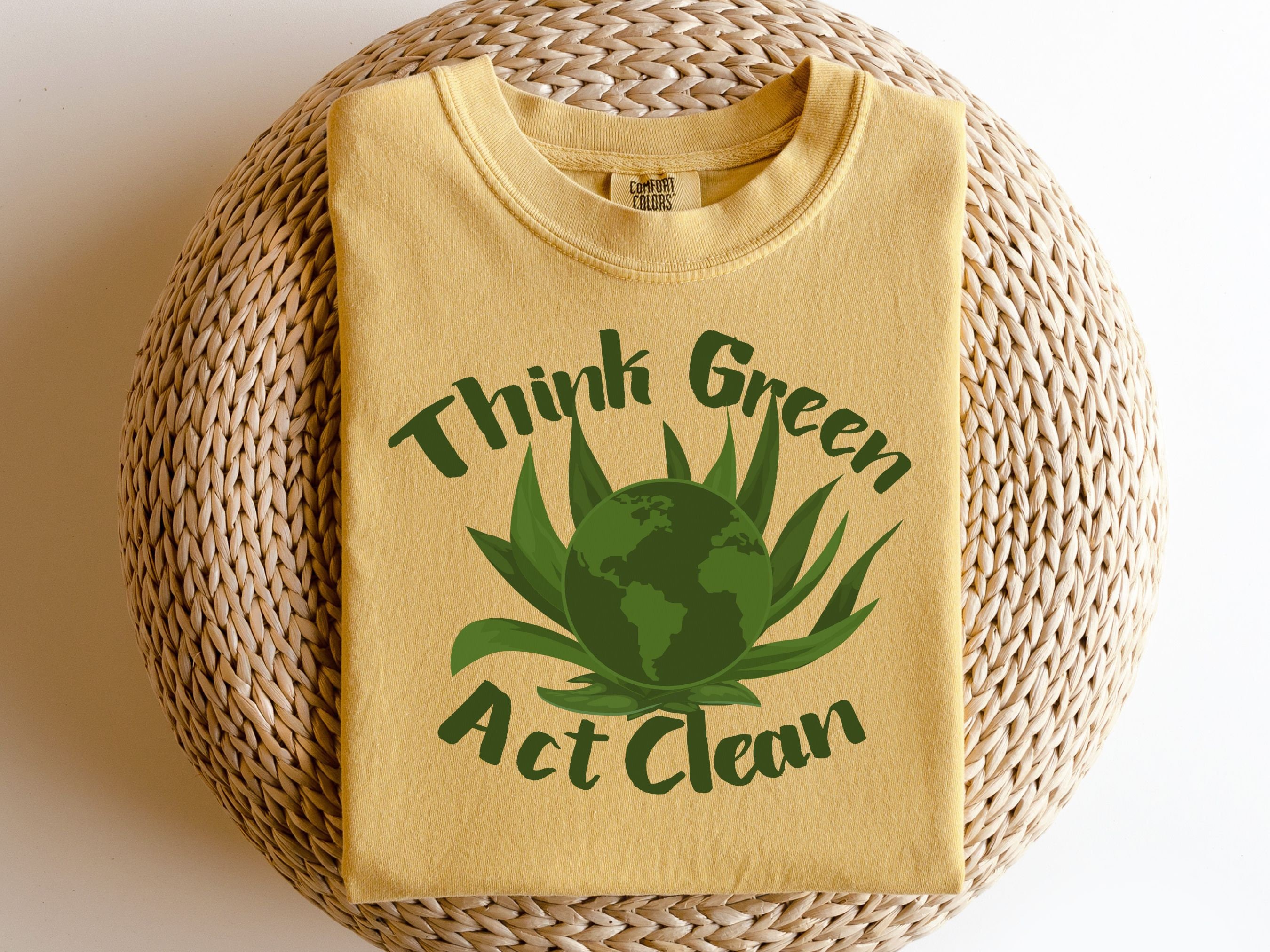 Think Green Act Clean Svg Earth Day Svg Recycle Svg Global - Etsy