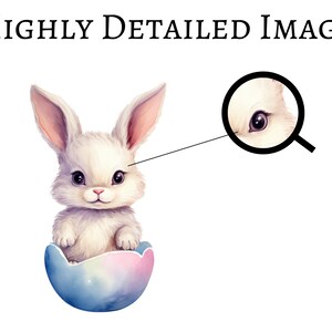 Watercolor Easter Bunny Clipart, Easter Png Design, Cute Bunny Clipart ...