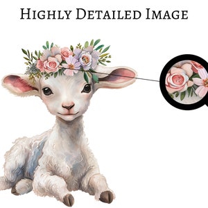 Watercolor Easter Lamb Clipart, Cute Sheep Clipart, Spring Lamb Clipart ...