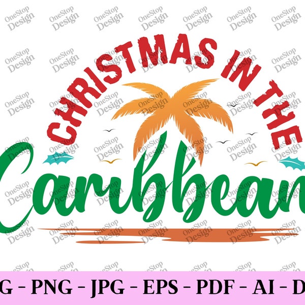 Beach Christmas Svg - Etsy