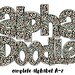 Leopard Print Doodle Font Clipart, Animal Print Font, Cheetah Font Png ...