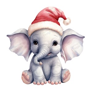 Watercolor Christmas Animals Clipart, Xmas Animals Png, Animal ...