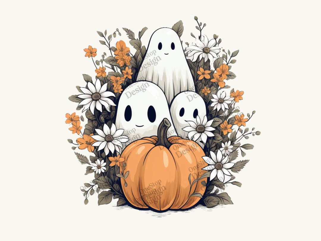 Halloween Ghost Png, Spooky Season Png, Cute Ghost Png, Fall Ghost ...