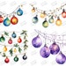 Watercolor Christmas Lights Clipart, Christmas Decor, Holiday Clipart ...