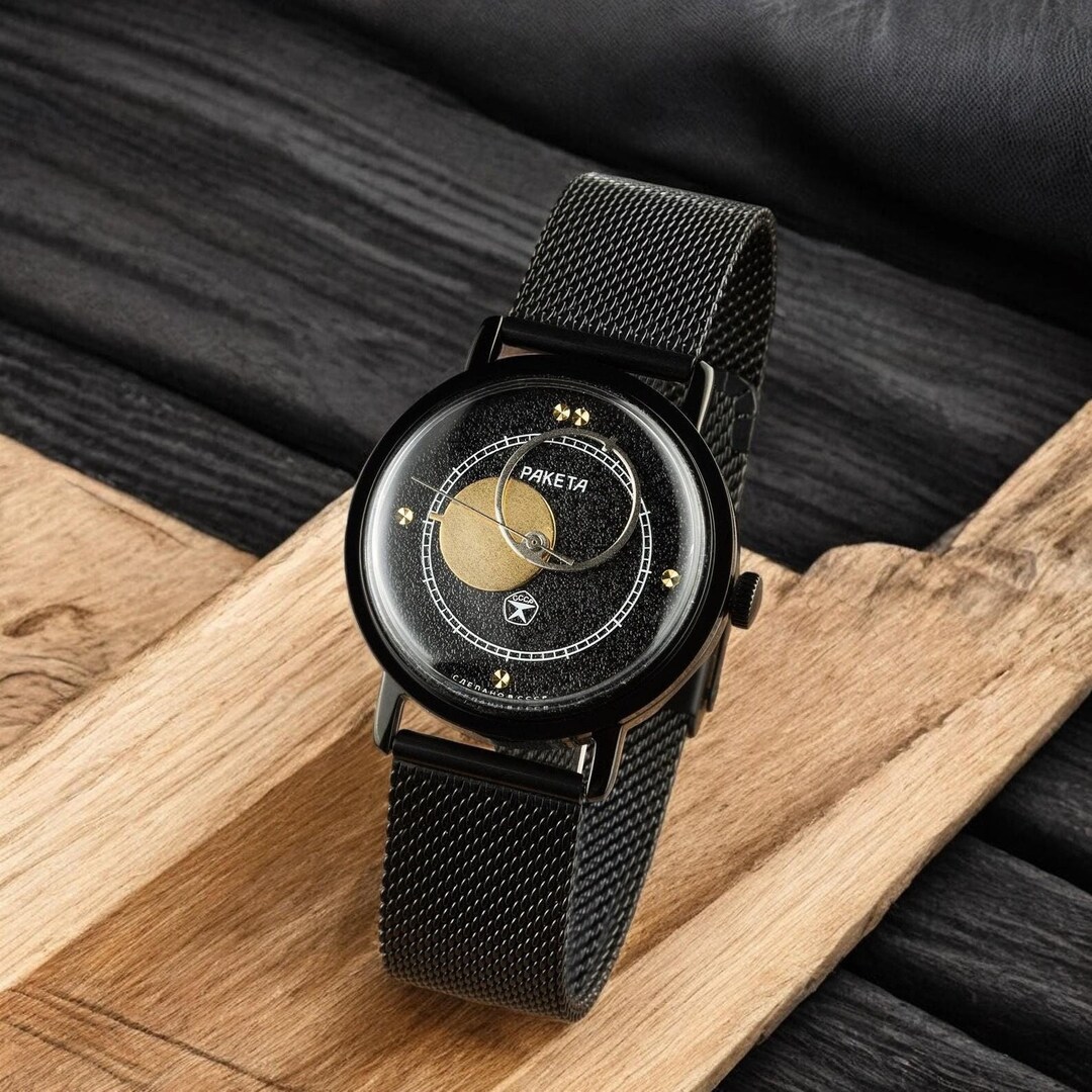 Rare Raketa Copernicus Men's Watch, Black Mechanical, Unique Gift for ...