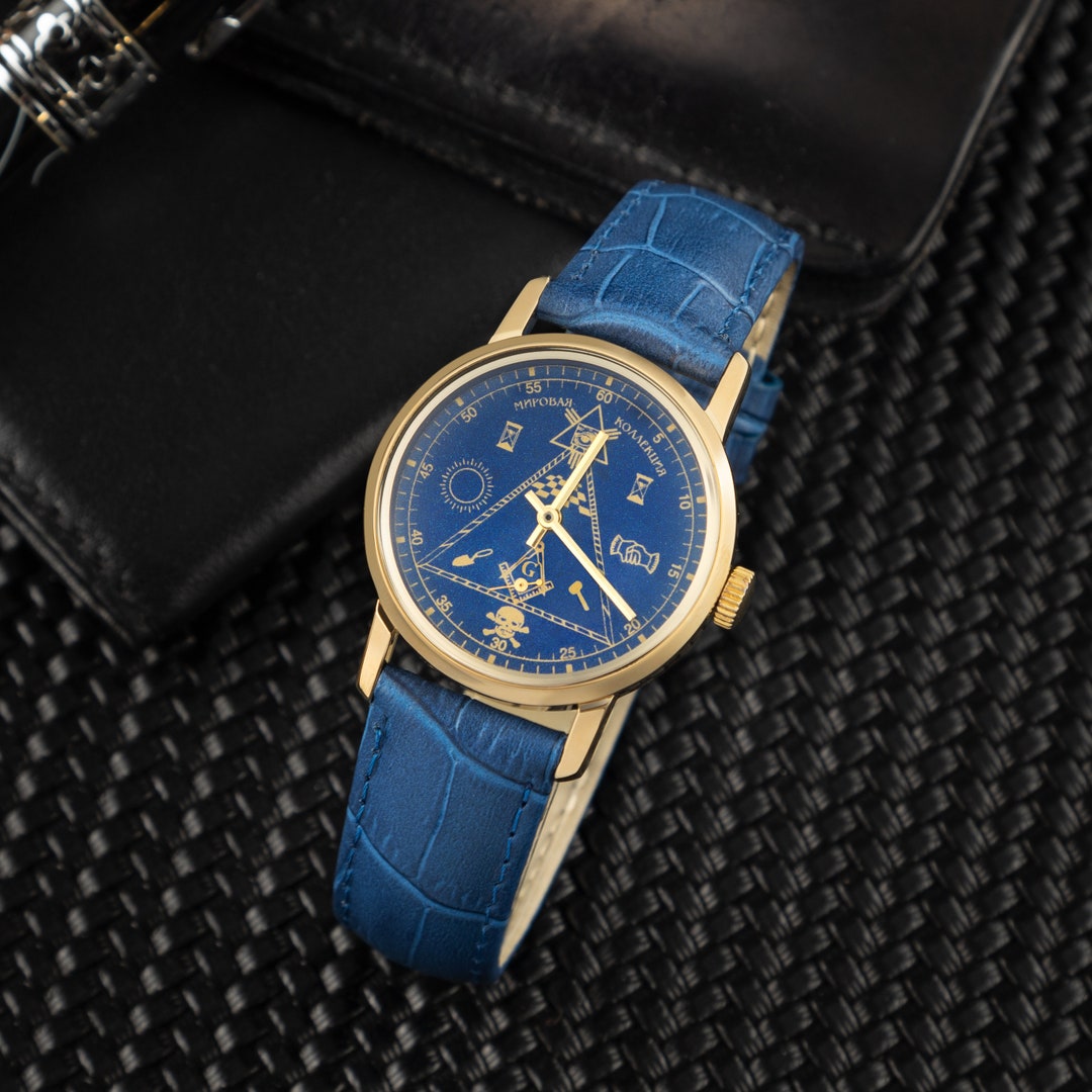 Vintage Masonic Watch - Mens Watch, Wrist Watch, Watch for Men ...