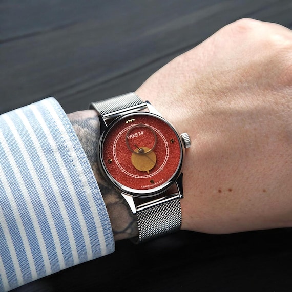 Rare Vintage watch Raketa Copernicus Red Dial, Mechan… - Gem