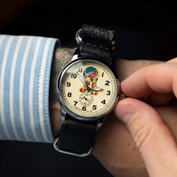 Vintage Belka & Strelka - Space dogs watch, cosmonaut… - Gem