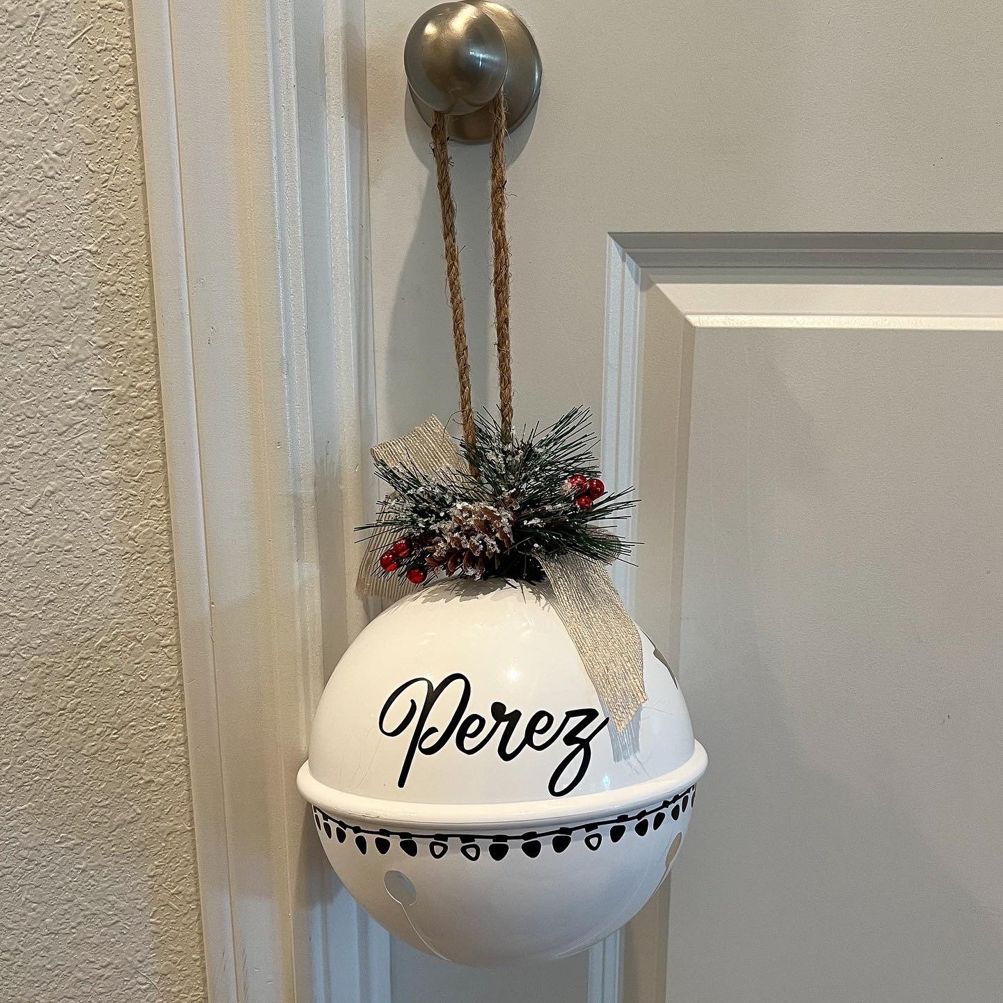 Oversized/jumbo/big/giant Personalized Bell Ornament Family - Etsy