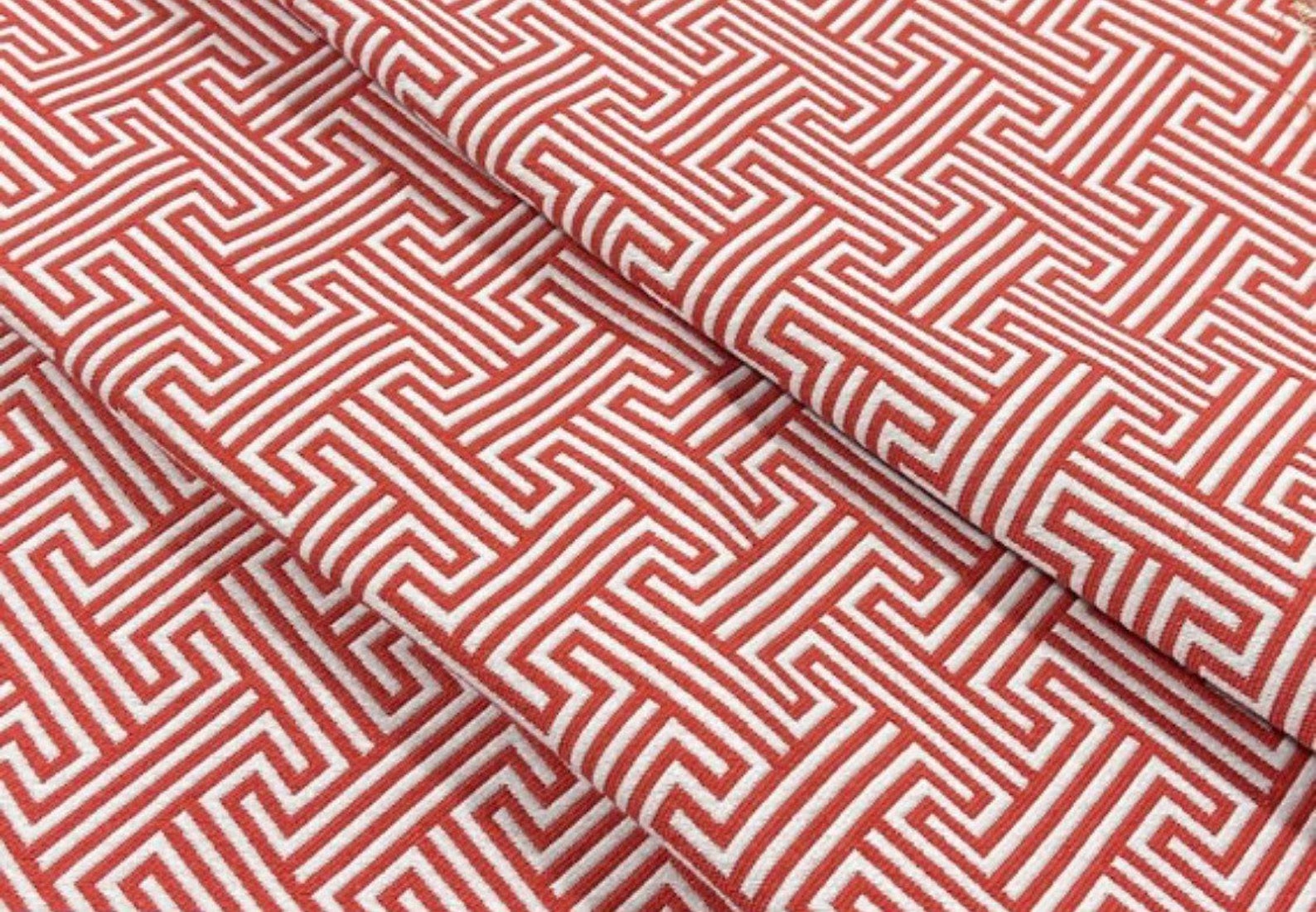 Greek Key-greek Key Fabric-upholstery Fabric-upholstery- Furniture ...