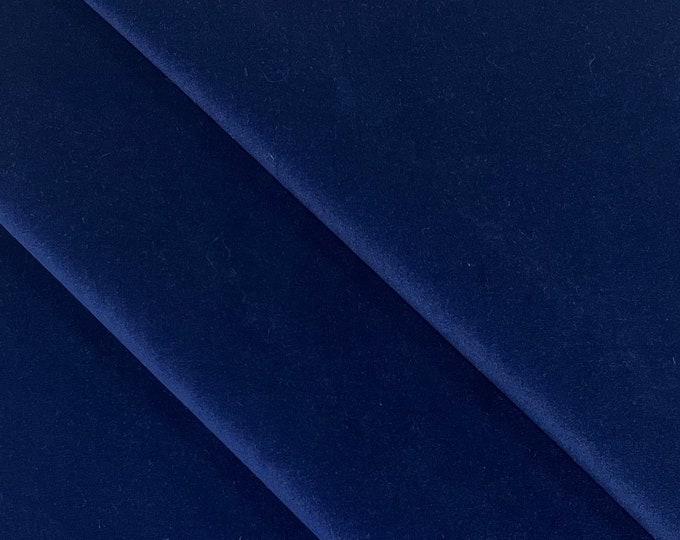 Plain Matt Soft New Blue Velvet Fabric Moleskin Textured Upholstery ...