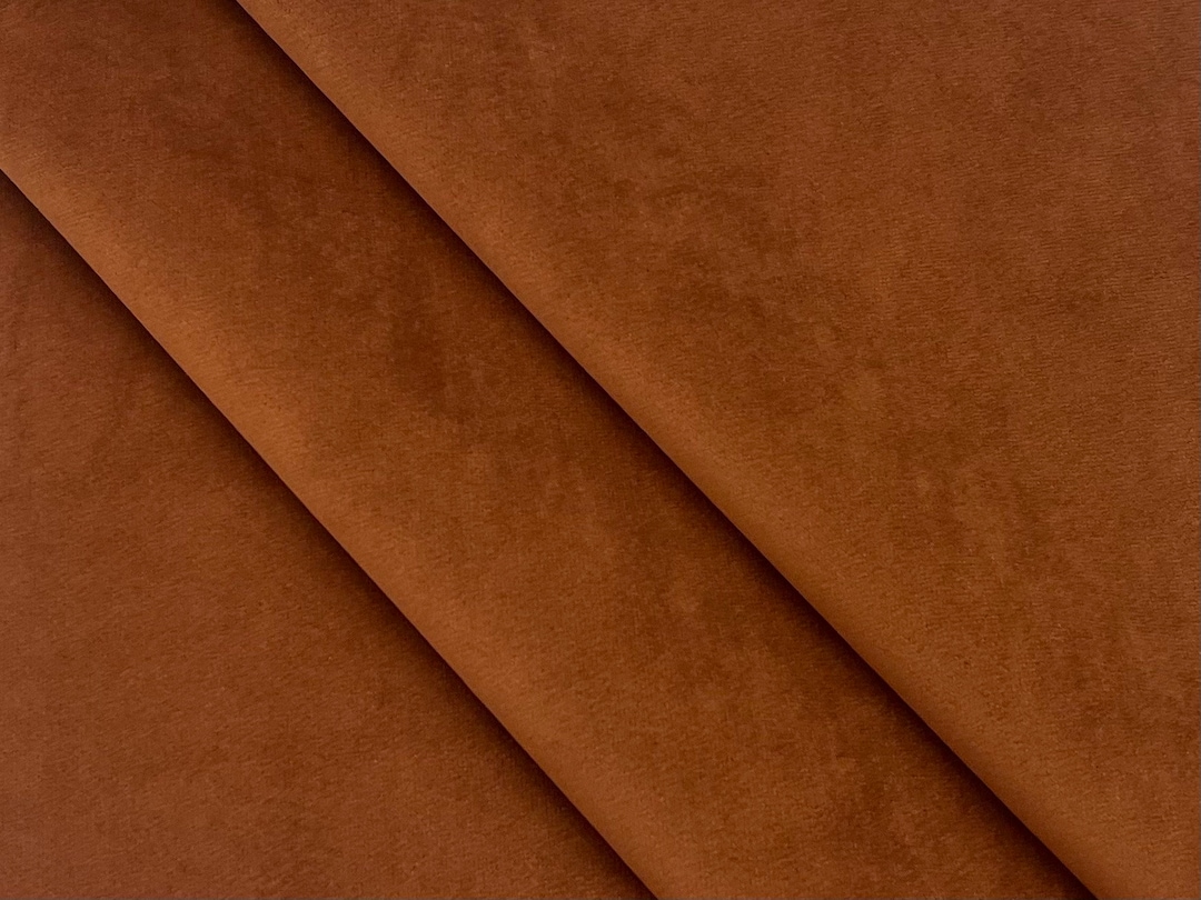 Velvet Upholstery Fabric-rust Velvet Fabric-upholstery Fabric-home ...