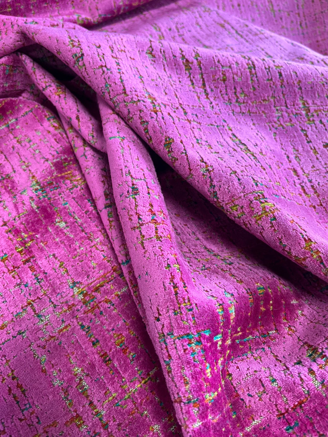 Montenegro Velvet-fuchsia Velvet-fuchsia Upholstery-upholstery Fabric ...