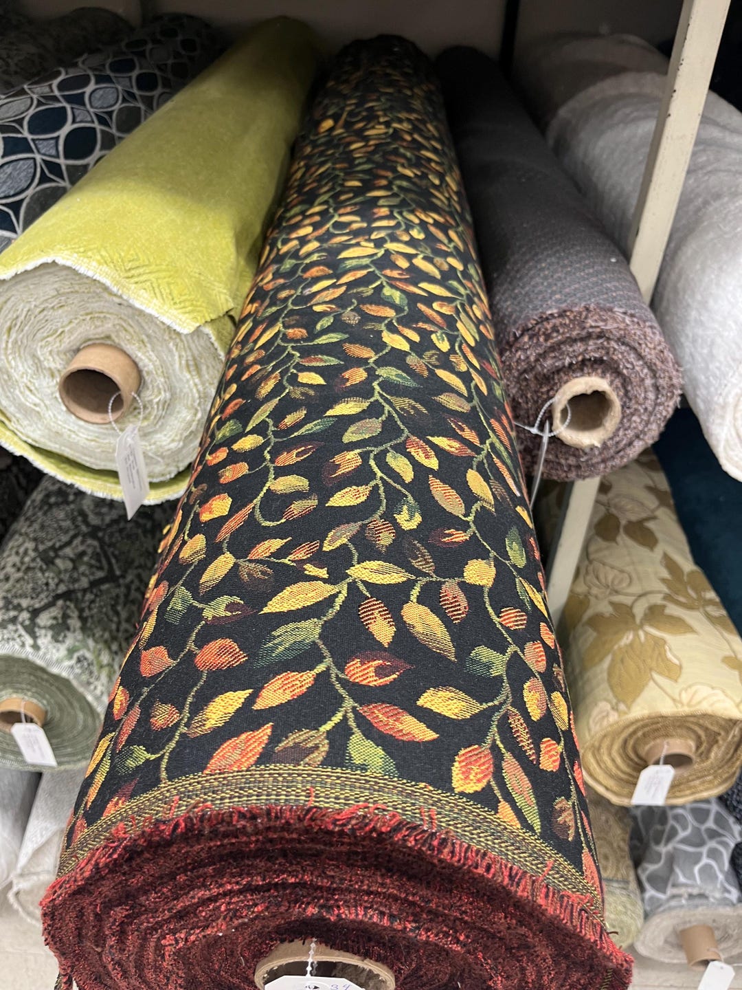 Vine Pattern Upholstery Fabric, Closeout Last Batch - Etsy