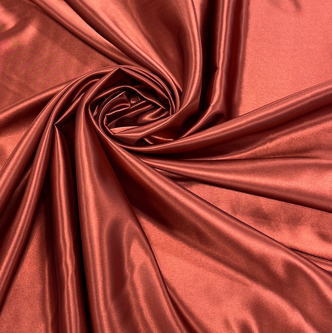 Rust Satin Charmeuse-rust Satin Fabric-satin Charmeuse-satin Fabric ...