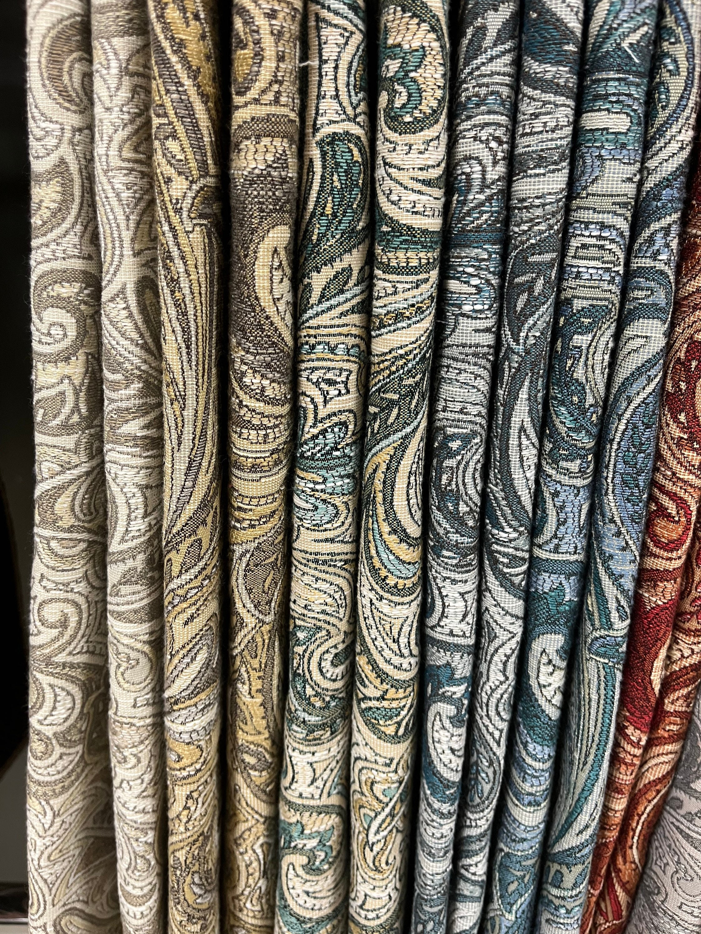 Gray Paisley Fabric-paisley Fabric-upholstery Fabric-commercial Fabric ...