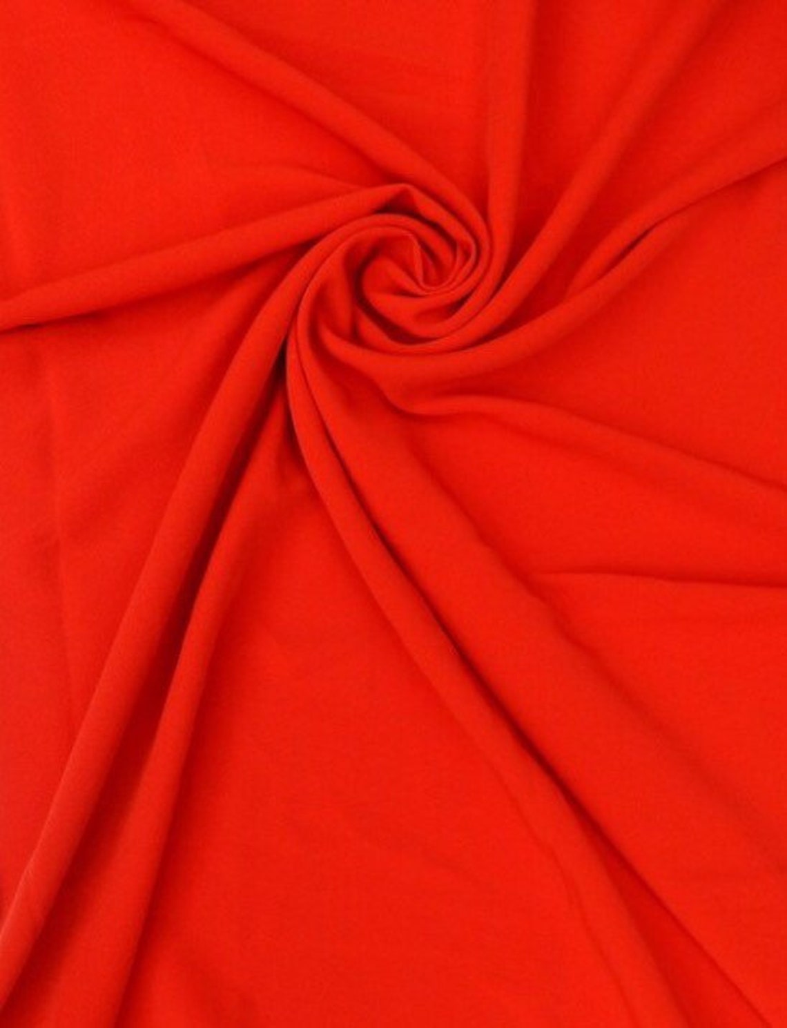 Bright Red Crepe-crepe Fabric-poly Crepe-bridal Fabric-apparel - Etsy