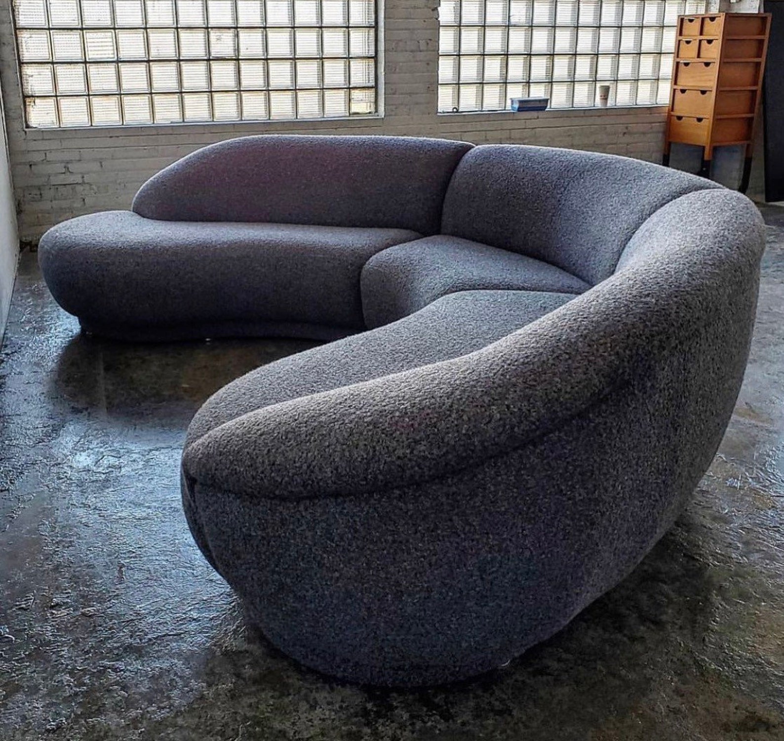 Charcoal Boucle-grey Boucle-boucle Fabric-boucle-upholstery - Etsy