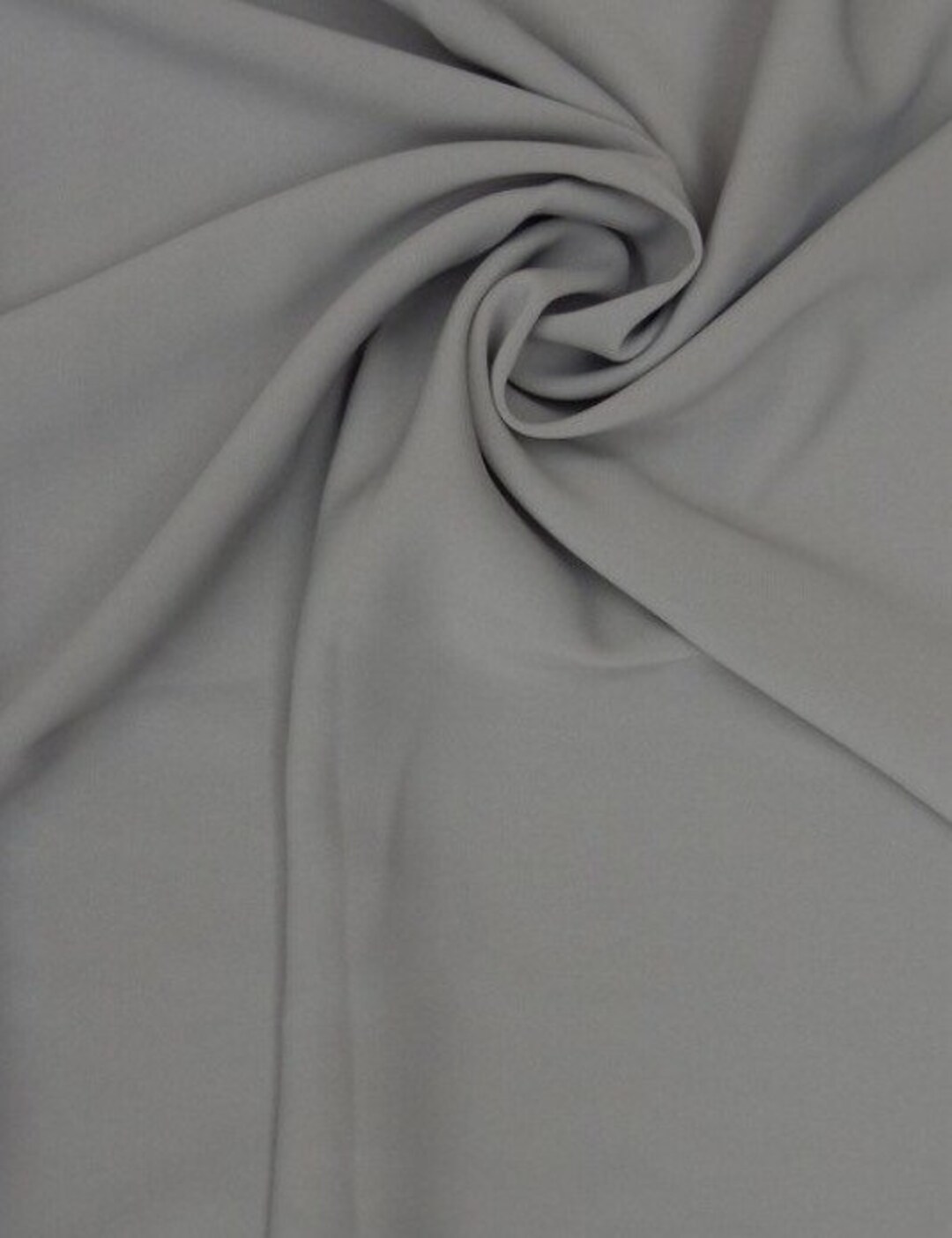 Silver Crepe Fabric-crepe Fabric-poly Crepe-bridal Fabric-apparel ...