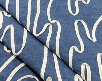 Blue Drapery Fabric | Etsy