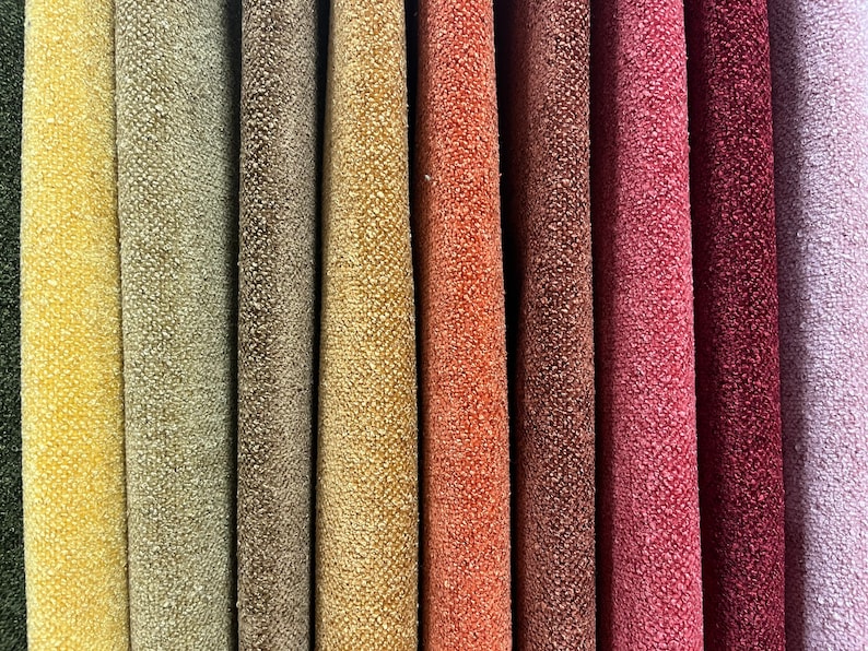 Polyester Chenille Upholstery Fabric by the Yard, 54" Wide, Backed - Etsy