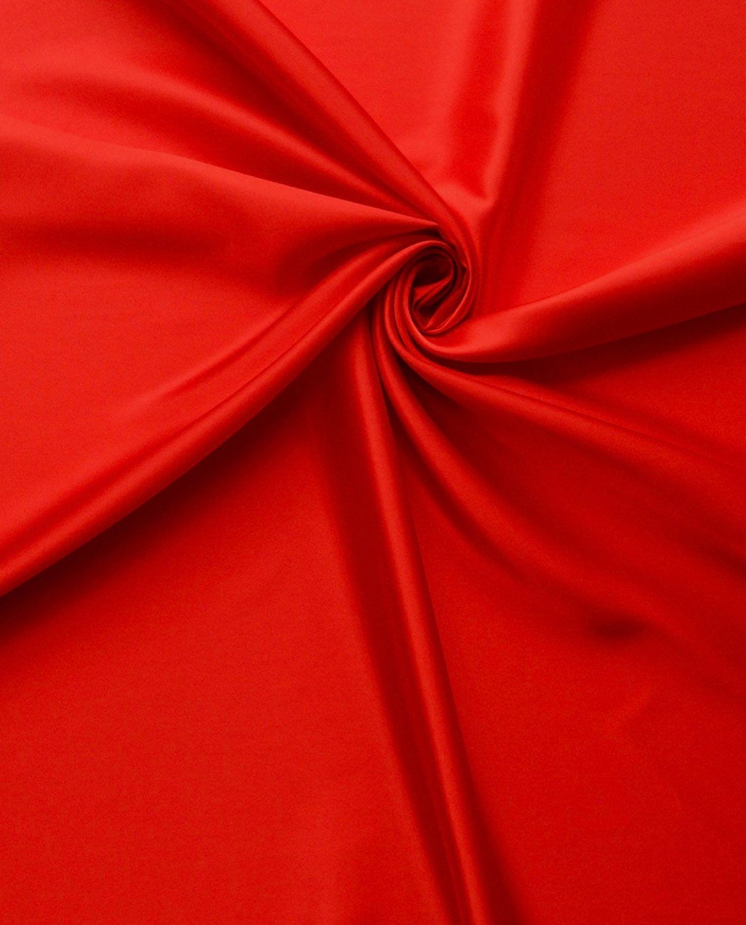 Bright Red Satin Charmeuse-bright Red Fabric-satin-satin Charmeuse-poly ...