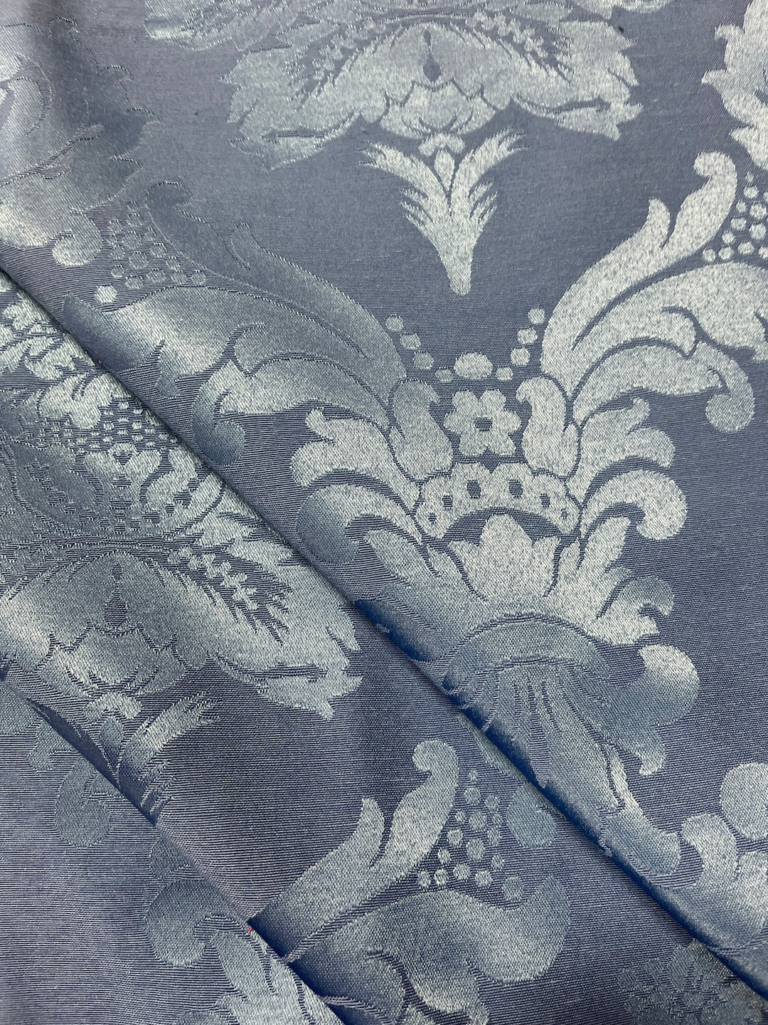 Dana Damascus-denim Damascus-denim Upholstery-denim Damask-damascus ...