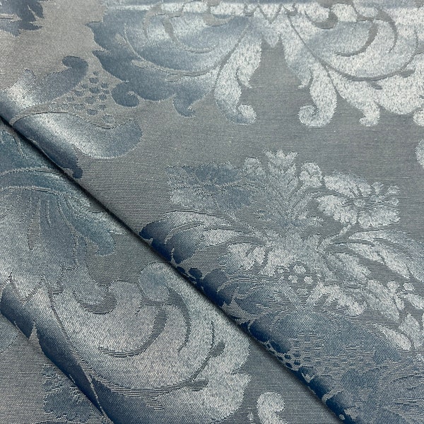 Blue Damask Fabric - Etsy