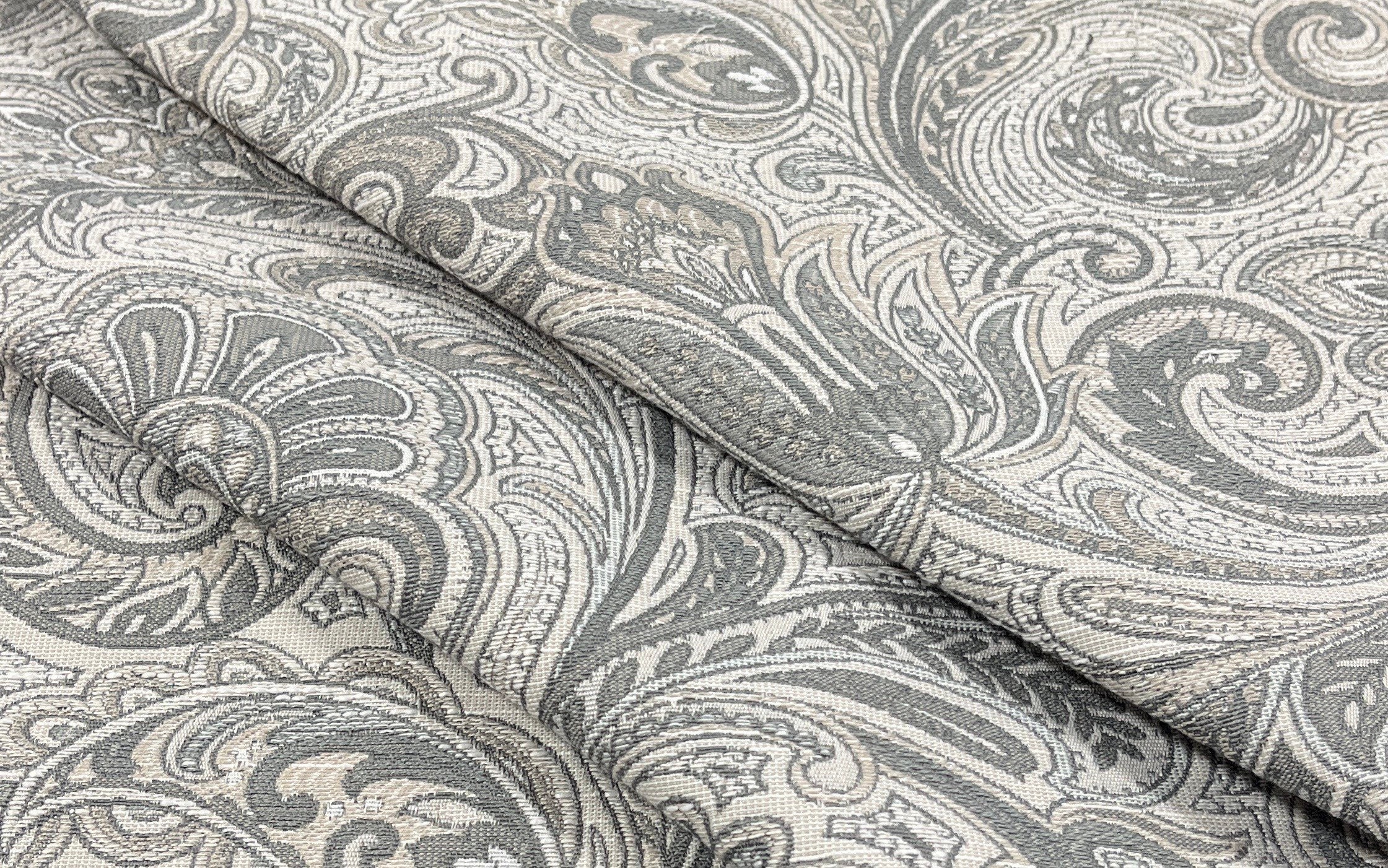 Gray Paisley Fabric-paisley Fabric-upholstery Fabric-commercial Fabric ...