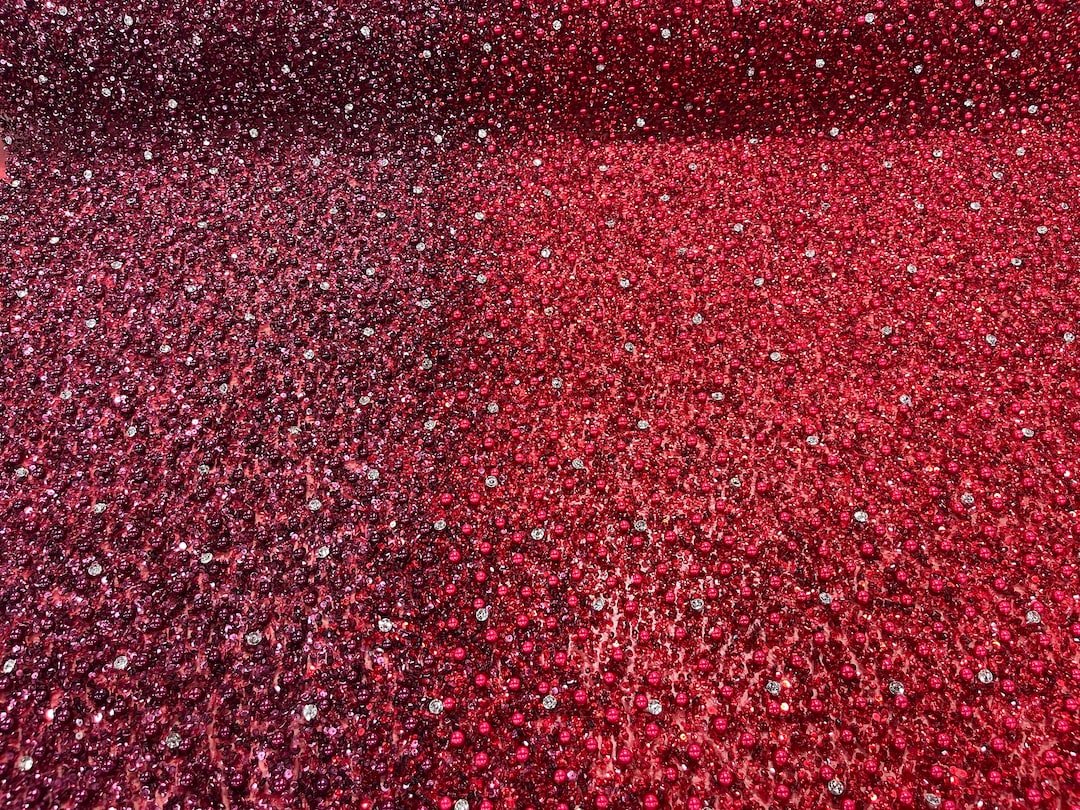 Darcy Red Ombre Beaded Fabric-red Ombre Sequins Fabric-red Beaded ...