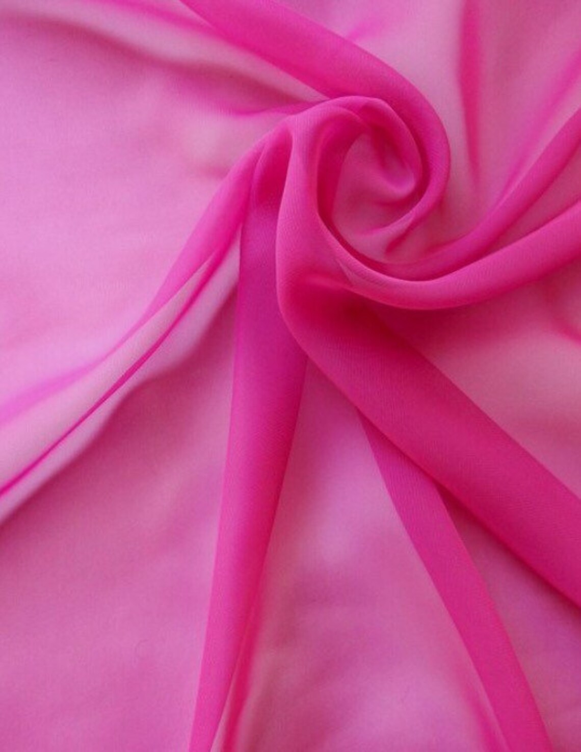 Fuchsia Poly Chiffon Fabric-fuchsia Poly Chiffon-45 - Etsy