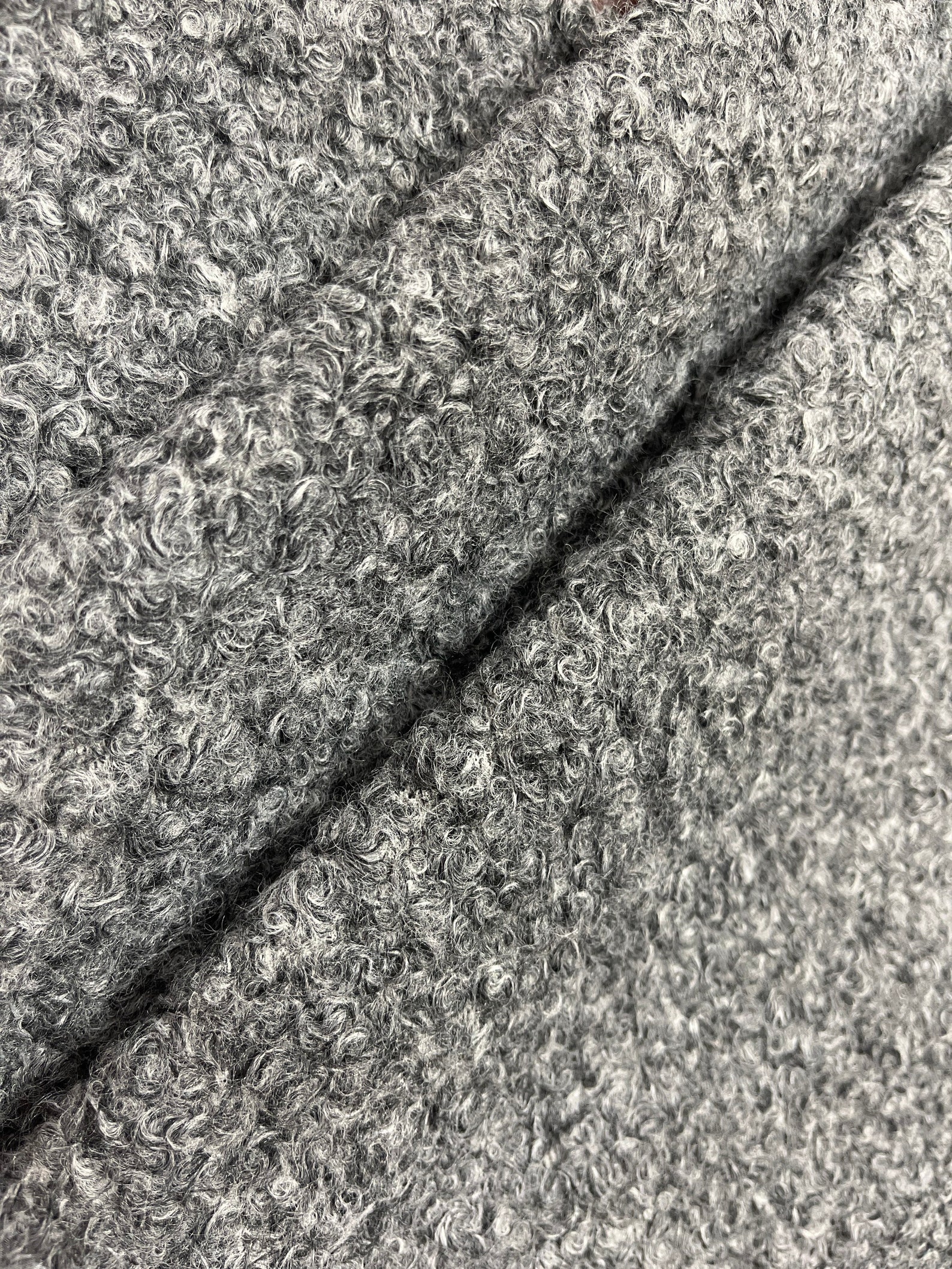 Charcoal Boucle-grey Boucle-boucle Fabric-boucle-upholstery - Etsy