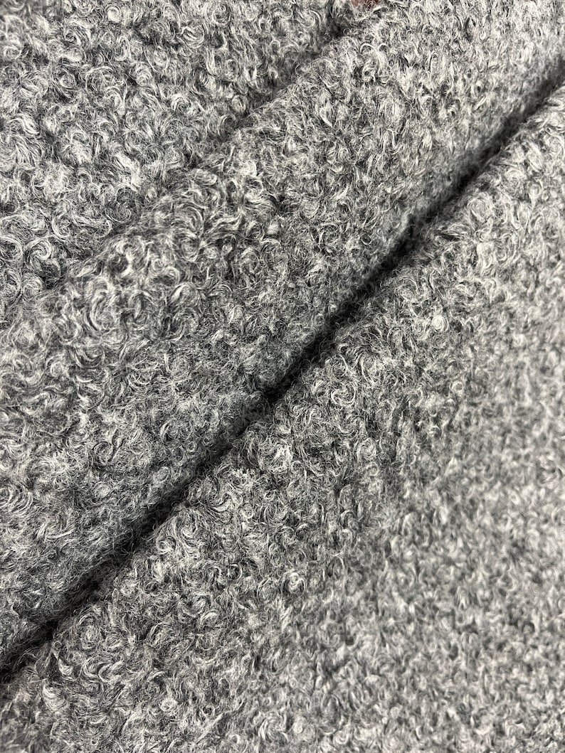 Charcoal Boucle-grey Boucle-boucle Fabric-boucle-upholstery Boucle ...
