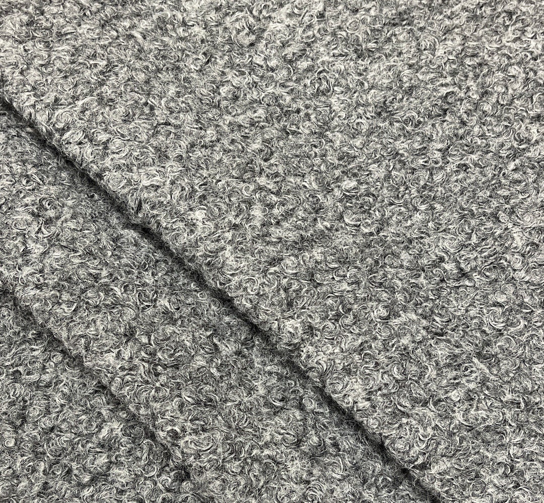 Charcoal Boucle-grey Boucle-boucle Fabric-boucle-upholstery Boucle ...