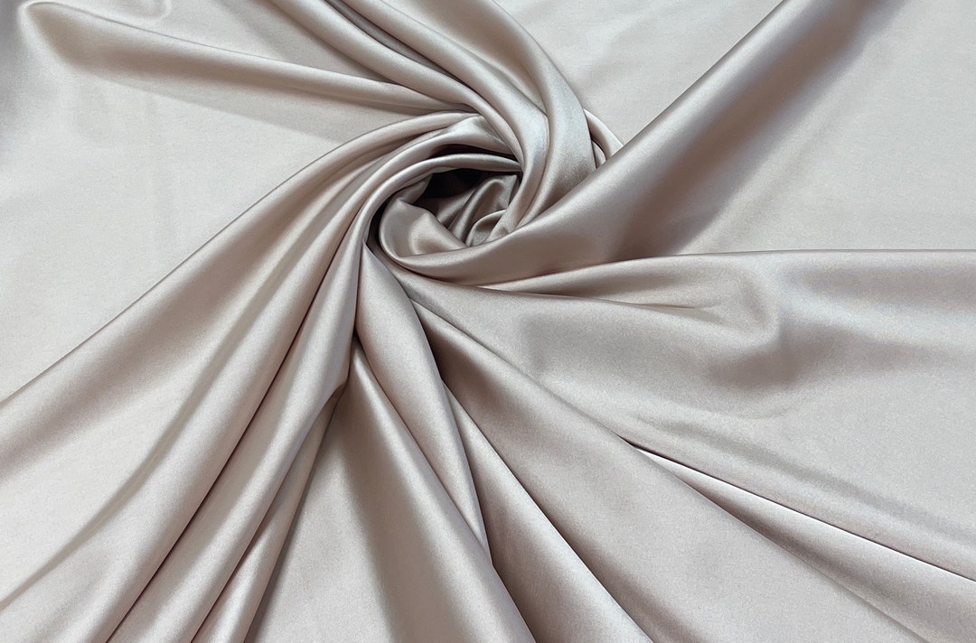 Stretch Satin Champagne Satin Fabric Champagne Stretch Satin Stretch
