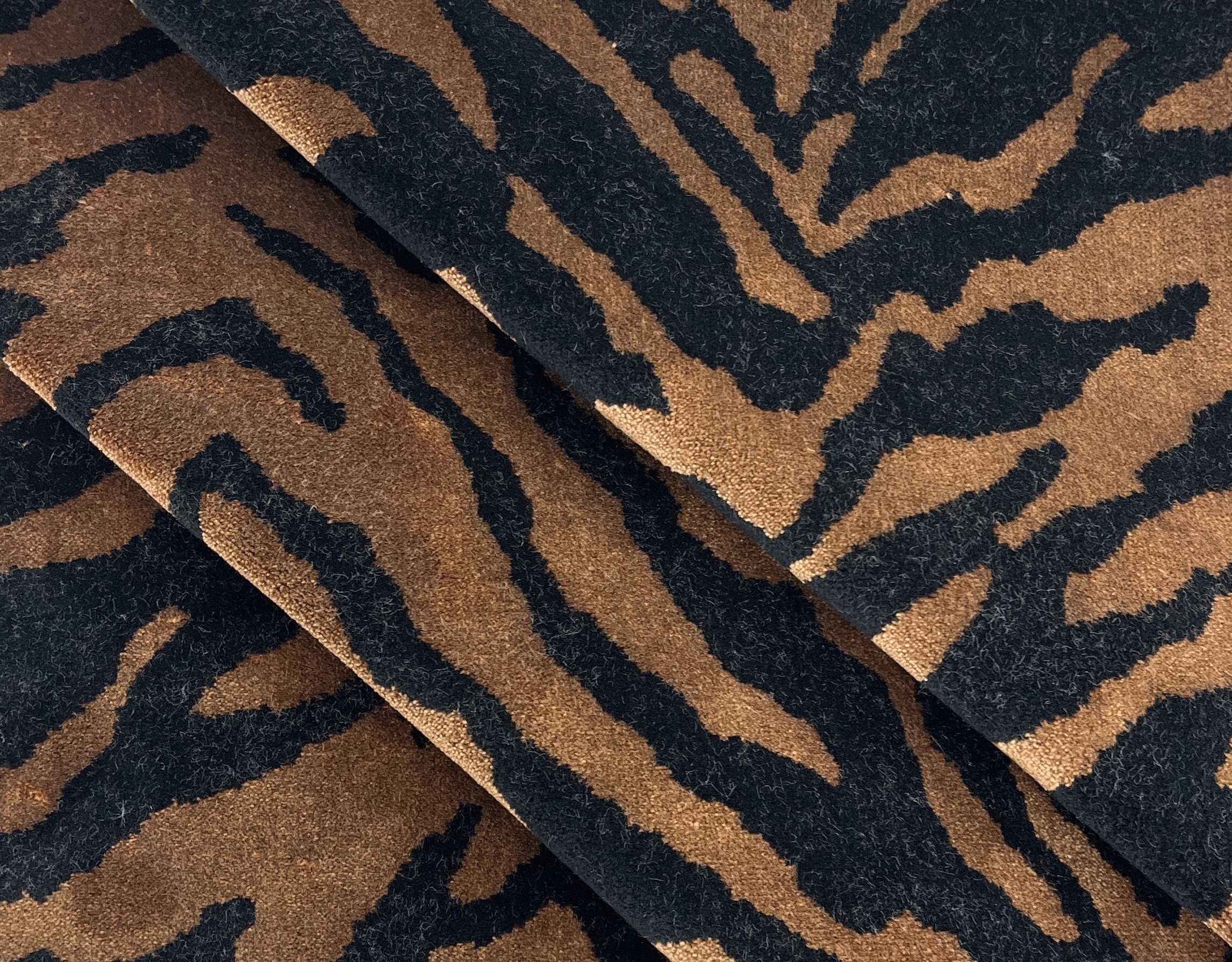 Brown Tiger Velvet-cognac Tiger Velvet-tiger Velvet-animal - Etsy