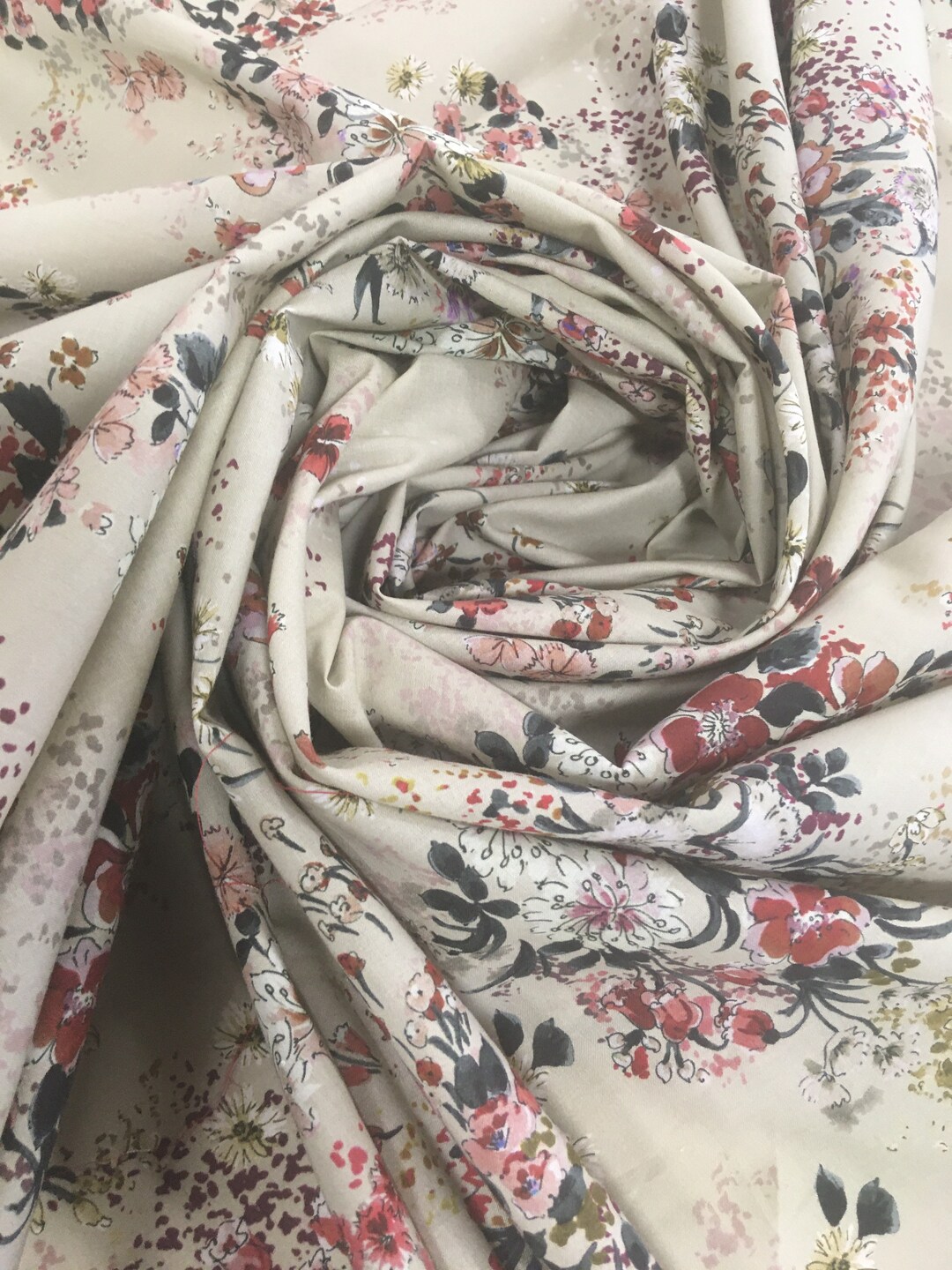 Floral Prints-cotton Prints-cotton Fabric-italian Fabric-apparel Fabric ...