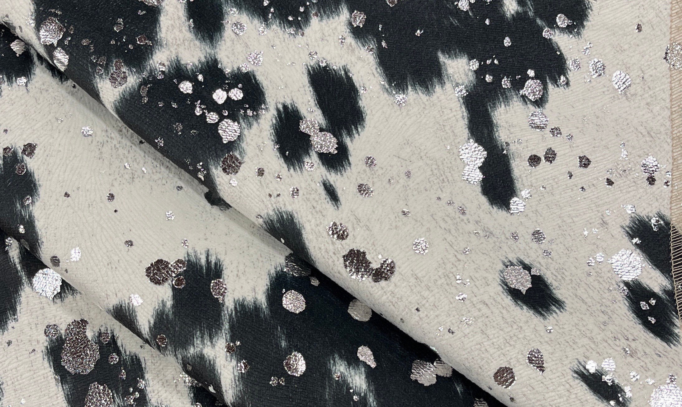 Cow Fabric-metallic Velvet-animal Print Fabric-velvet - Etsy